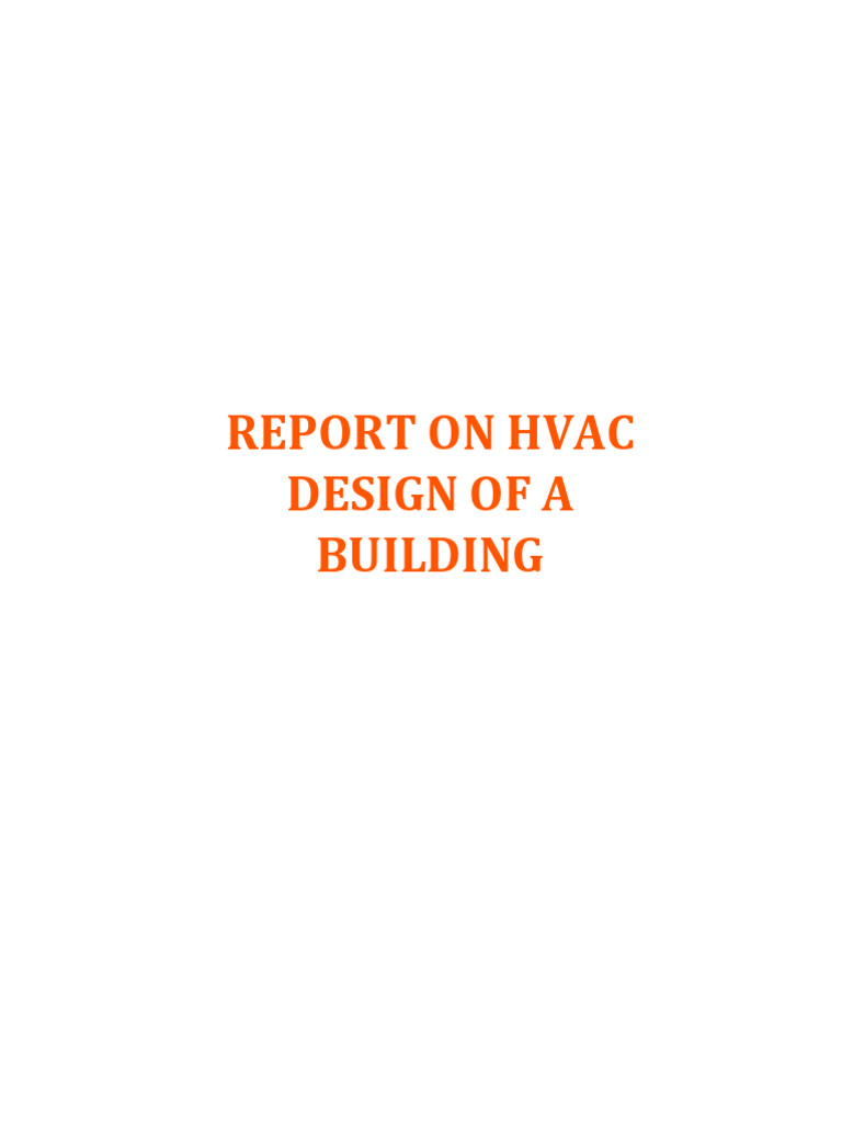 HVAC Design Report for Commercial Building | PDF | Air Conditioning ...