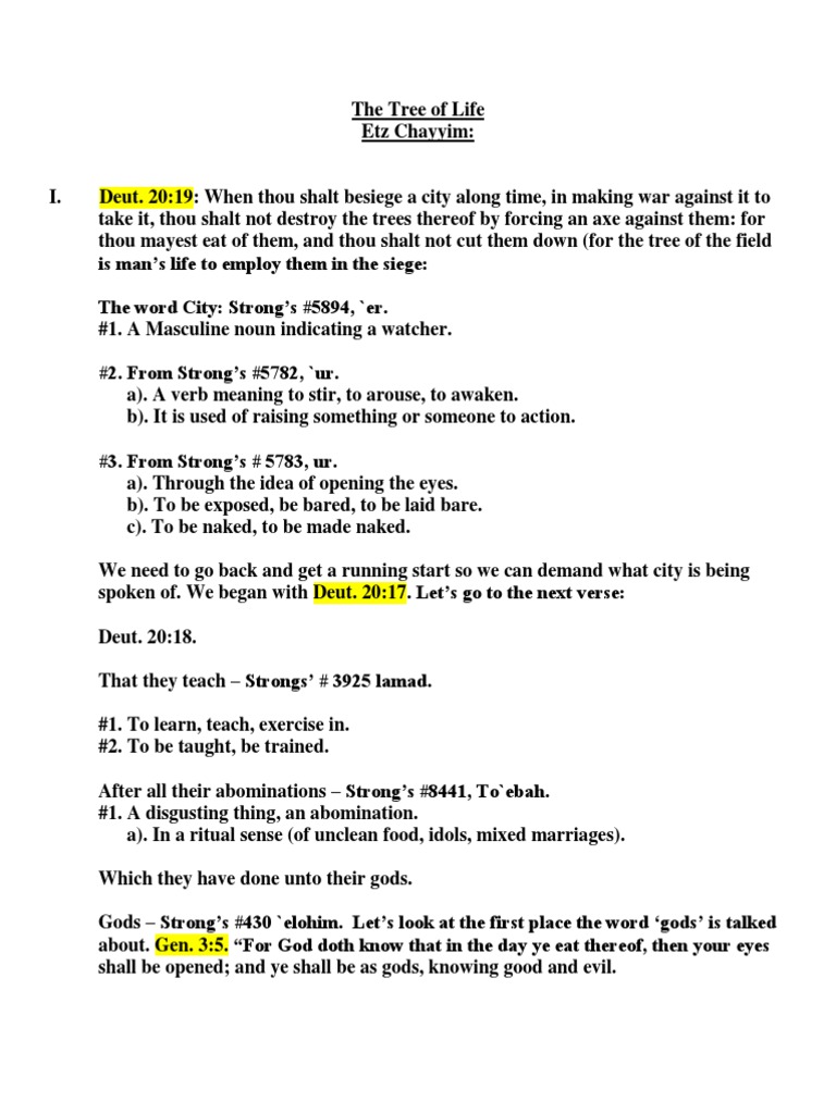 Understanding the Tree of Life in Scripture | PDF | Armor Of God ...