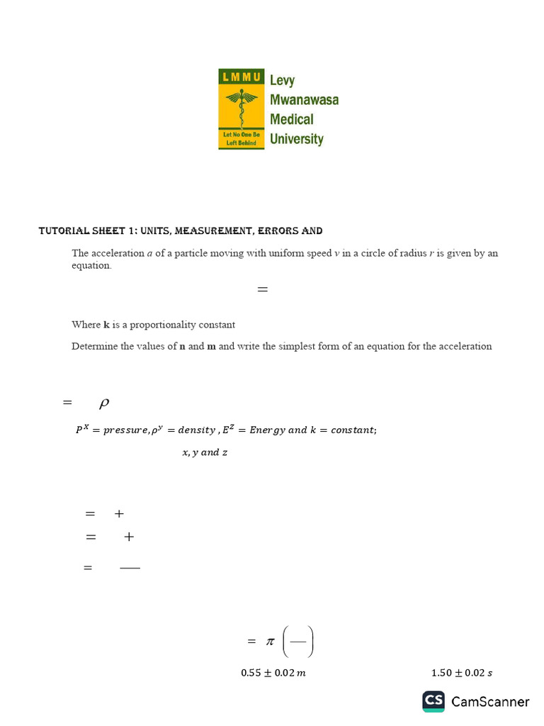 SELECTA Physics Solutions Tutorial Sheet 1 | PDF | Acceleration | Euclidean Vector