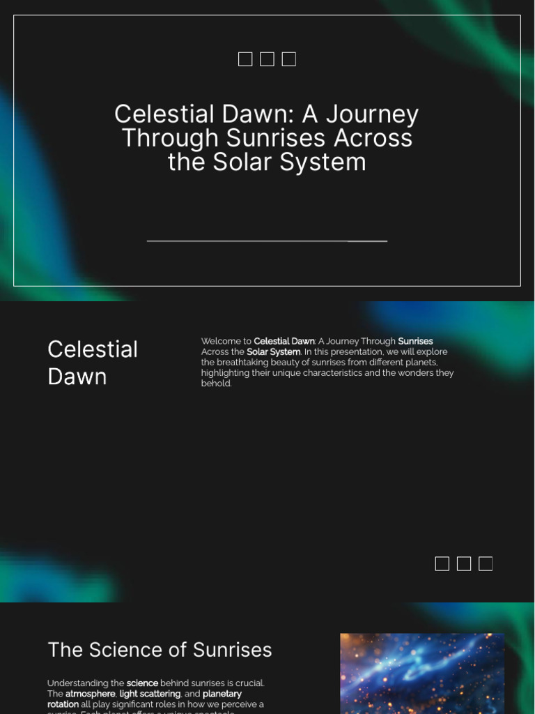 Slidesgo Celestial Dawn A Journey Through Sunrises Across The Solar ...
