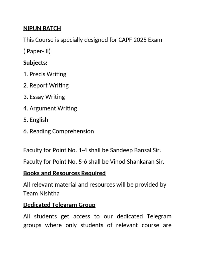 Capf Paper2 | PDF