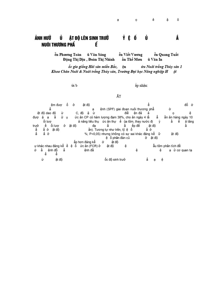 Bai 10 Toan Et Al., 2013. Mật Độ Nuôi TCT Thuong Pham Trong Be ...