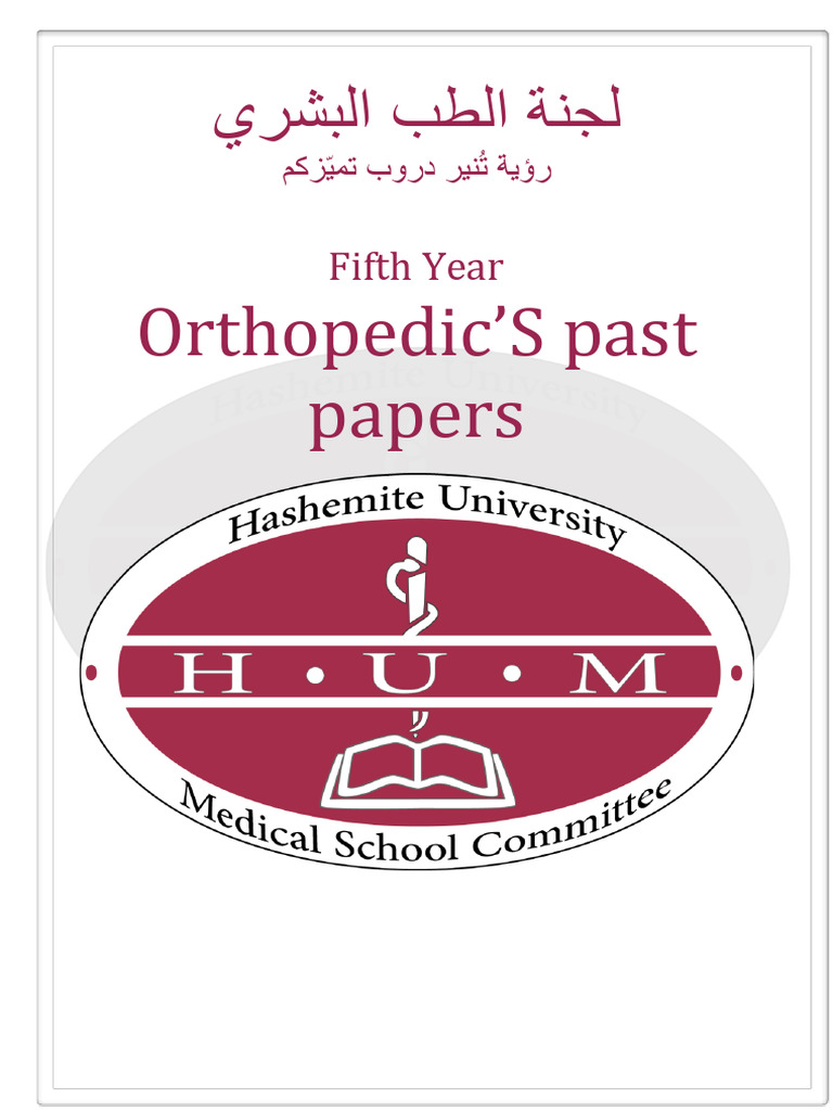 Ortho Papers Notes by Obada 1 | PDF | Elbow | Knee