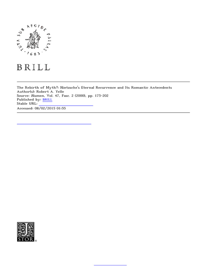 Nietzsche's Eternal Recurrence and Romanticism | PDF | Thus Spoke ...