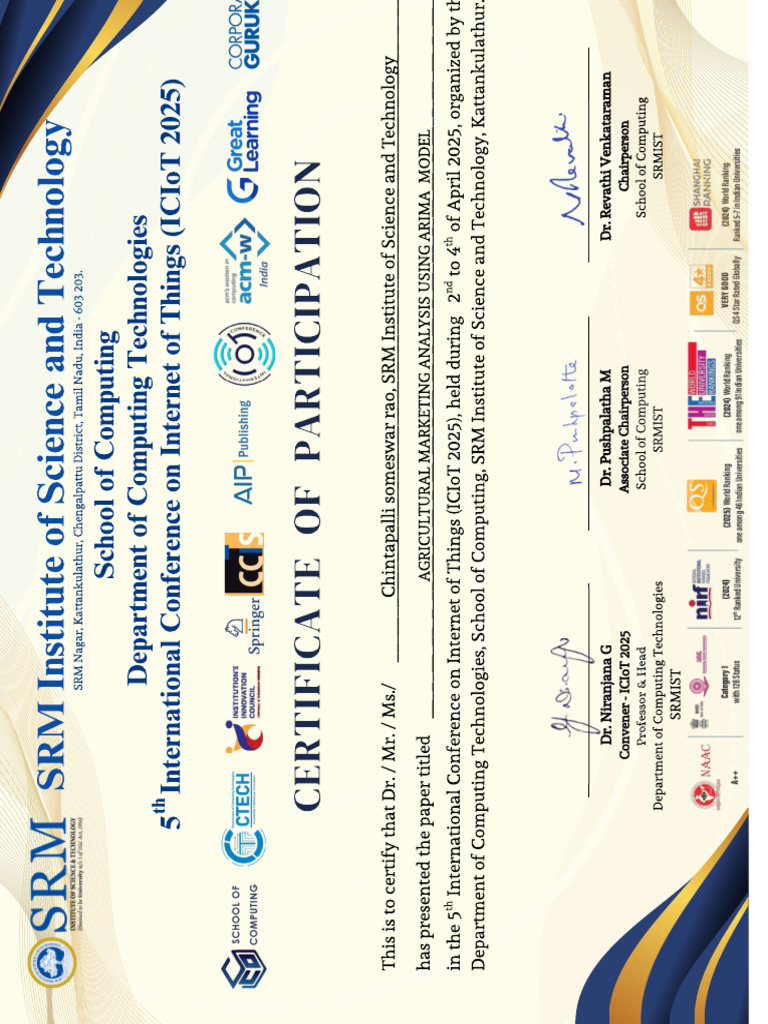 Minor Project Participation Certificate | PDF