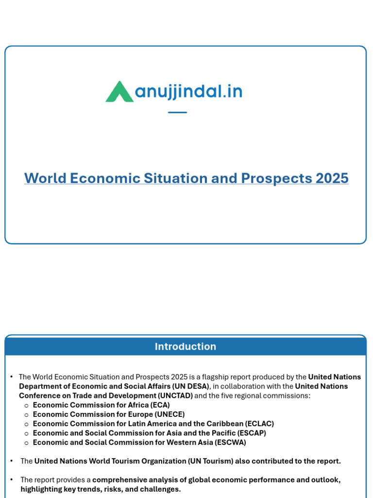 UN World Economic Outlook 2025 Report | PDF | Inflation | Developing ...