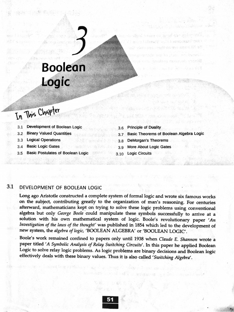 GR XI CH 3 - Boolean Logic | PDF
