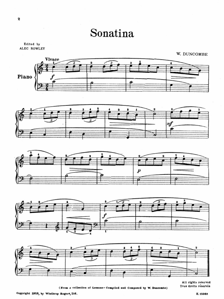 DUCOMBE Sonatina | PDF