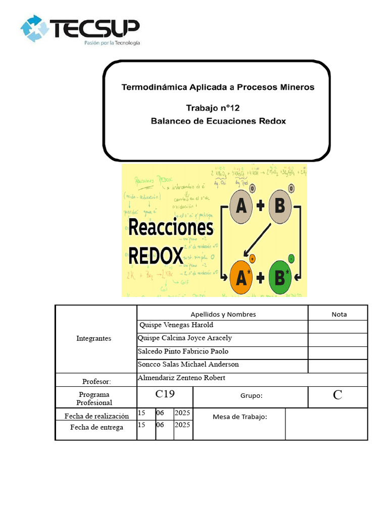 Balanceo de Ecuaciones Redox | PDF | Redox | Física Aplicada e Interdisciplinaria