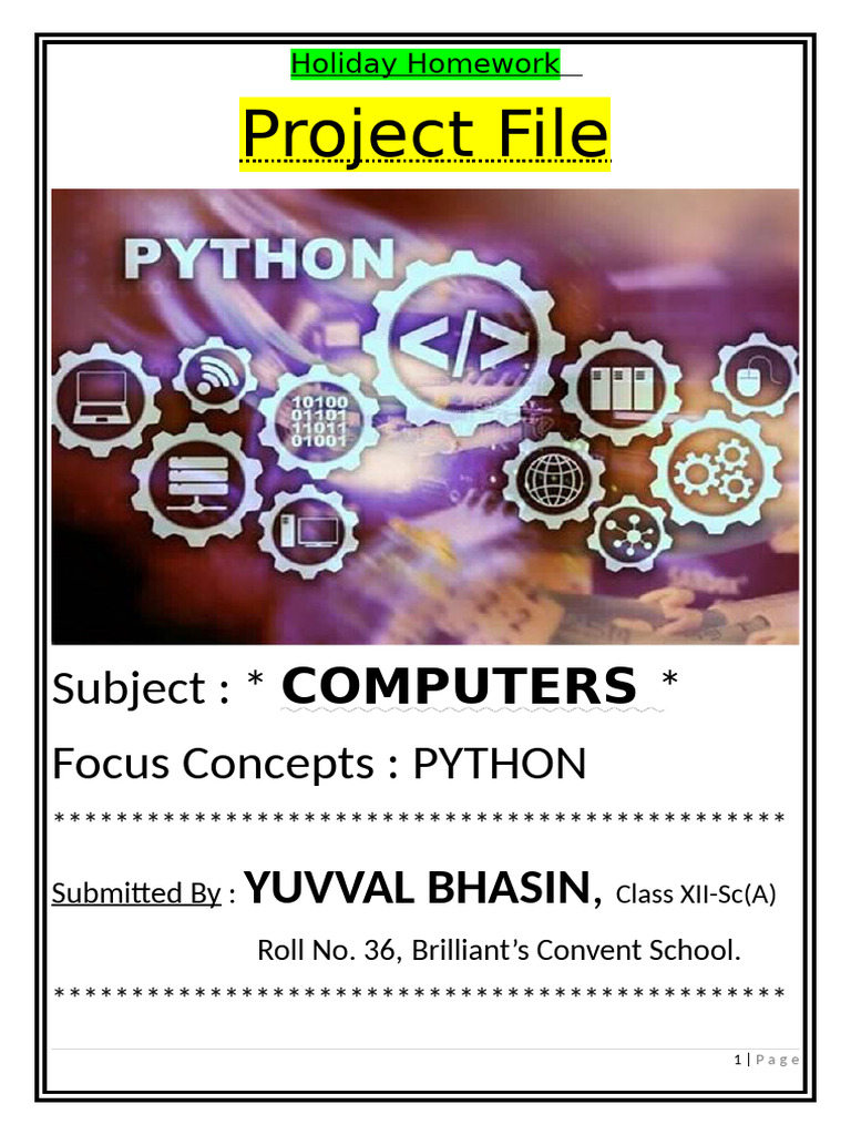 Yuvval Bhasin 12-Sc (A) Computers Project File | PDF | String (Computer Science) | Letter Case