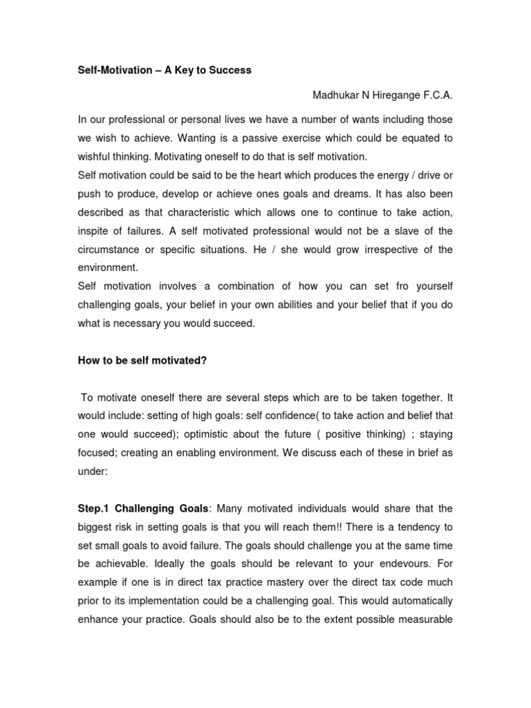 14 04 15 Self Motivation | PDF | Optimism | Motivational