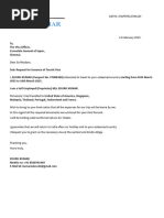Japan Tourist Visa Cover Letter Sample | PDF | Law