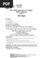 WPLN Numeracy Test Sample Questions | PDF | Public Transport