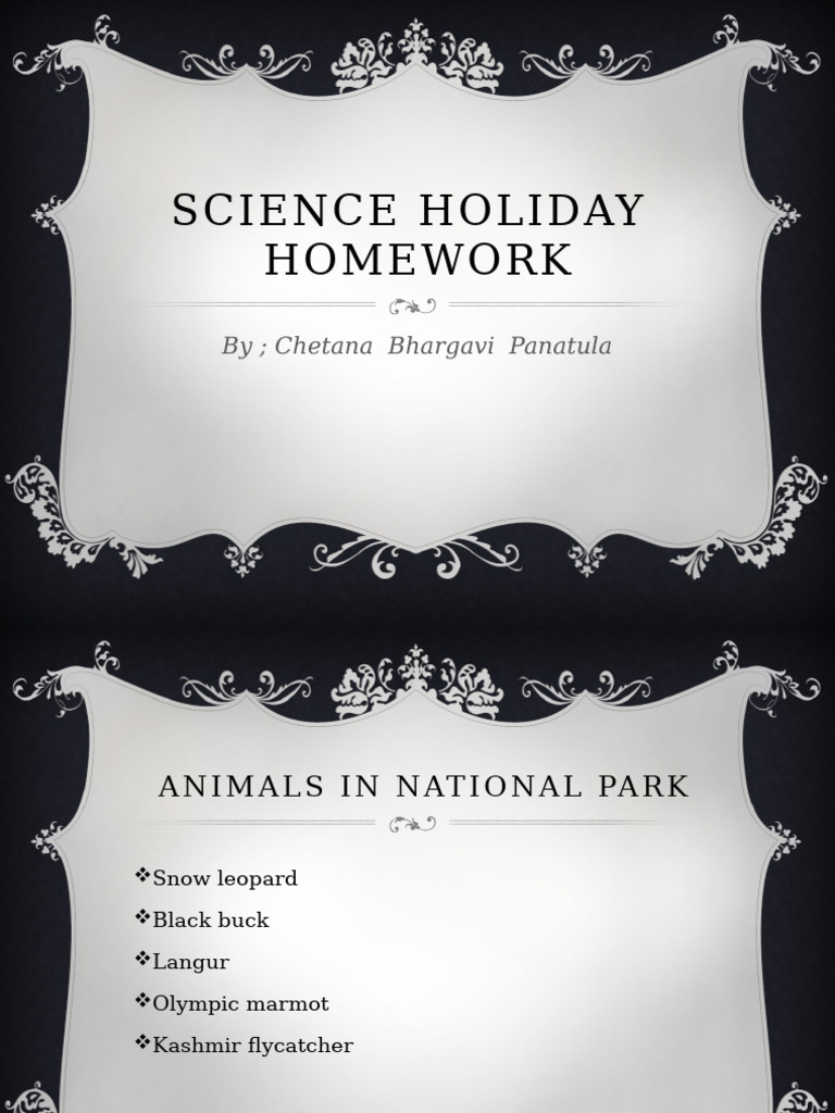 Science Holiday Homework | PDF | Zoology