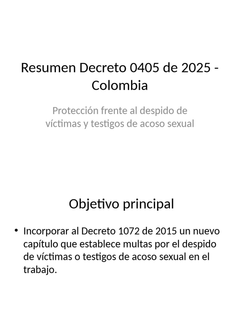 Resumen Decreto 0405 2025 | PDF