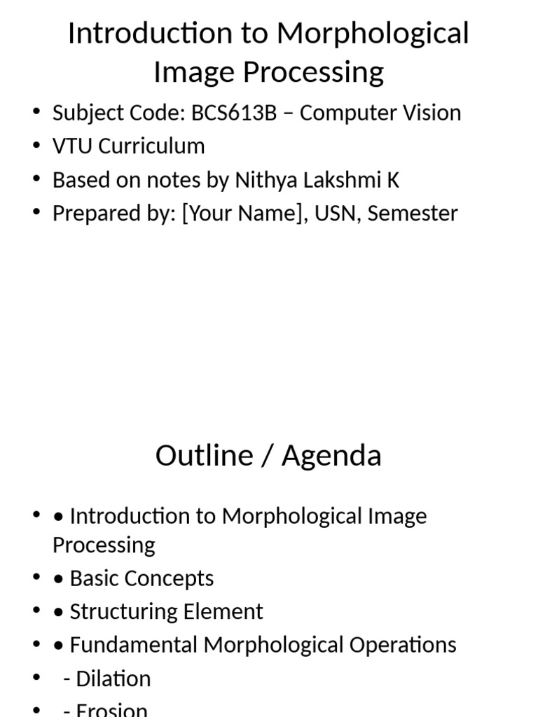 Morphological Image Processing Overview | PDF | Graphics | Signal ...