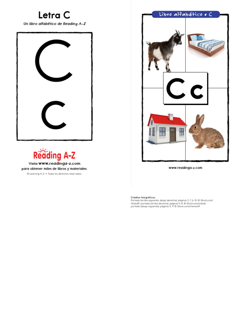 Libro Alfabético: Letra C de Reading A-Z | PDF