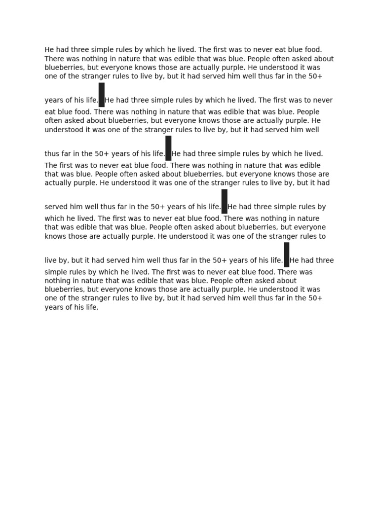 He Had Three Simple Rules by Which He Lived | PDF