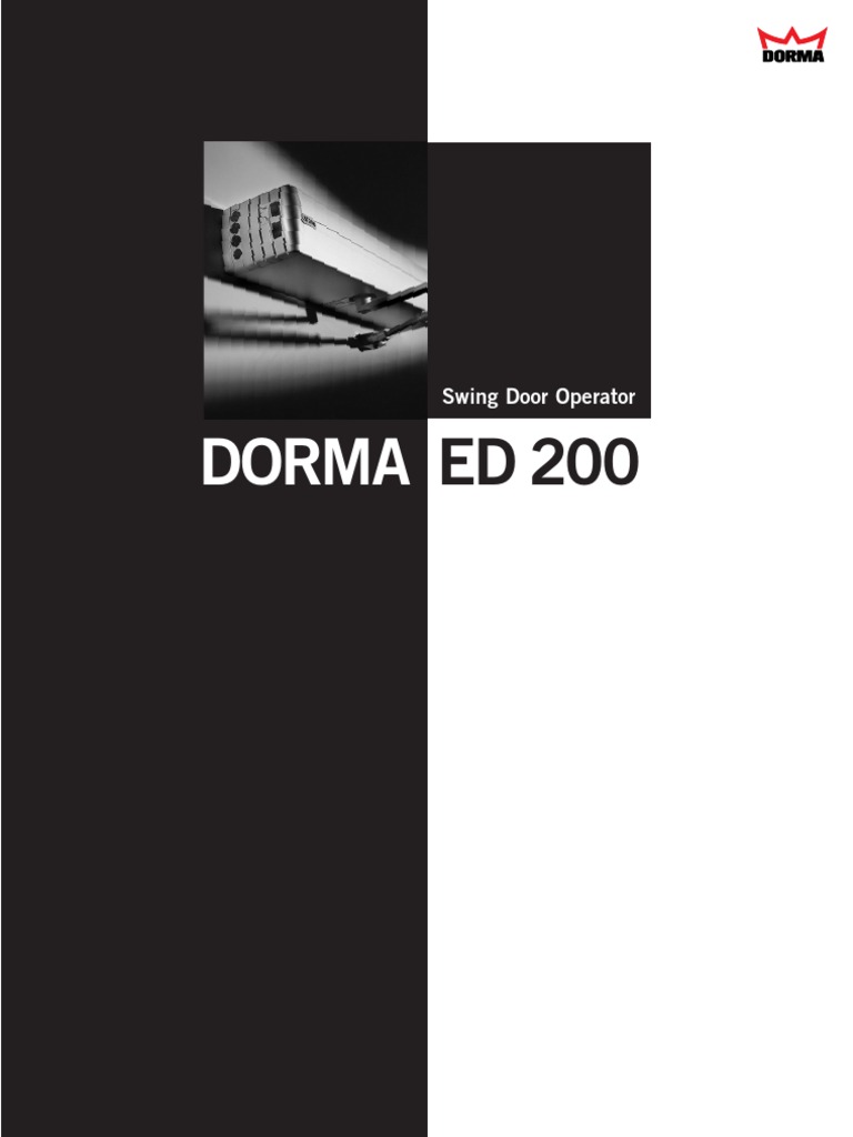 Universal Swing Door Operator: Technical Specifications and ...