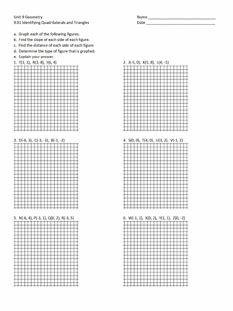 Geometry Unit 10 Worksheets | PDF