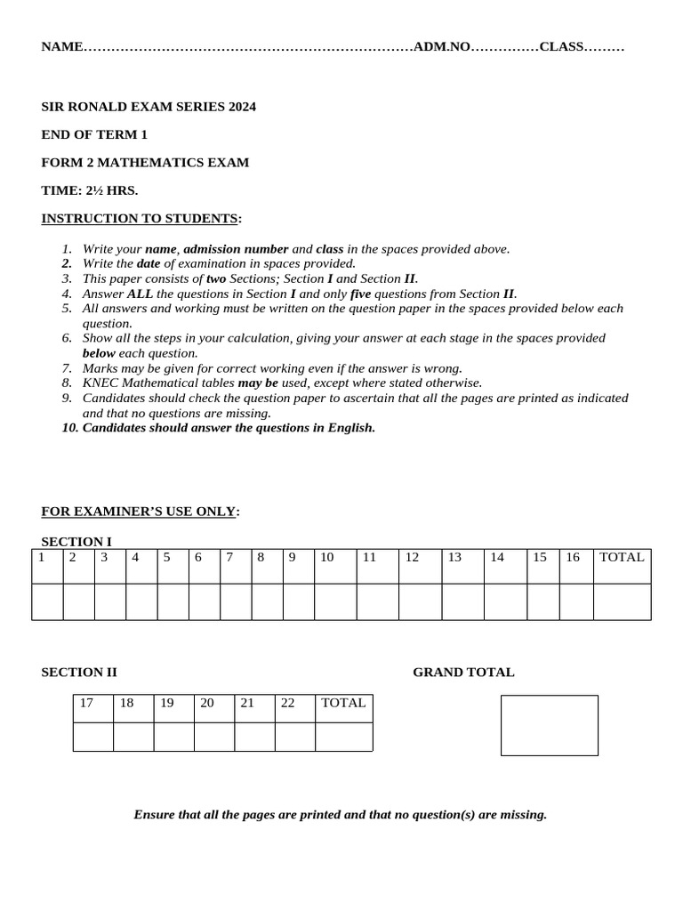 Maths High School Question Paper | PDF | Area | Ratio
