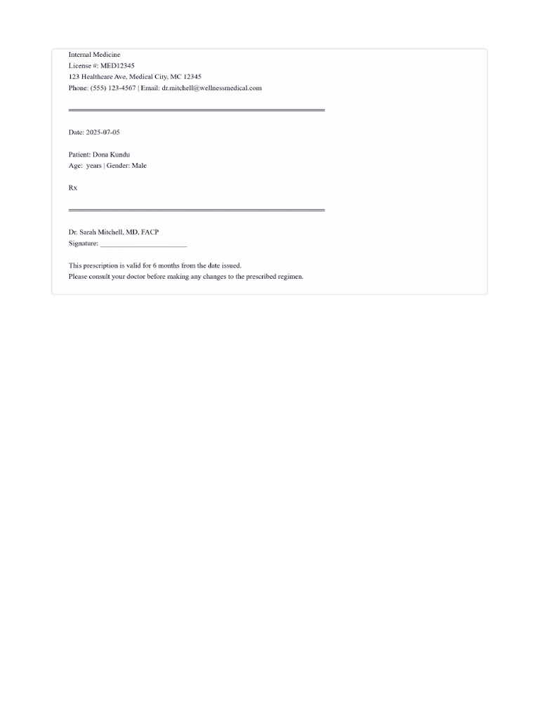 Prescription DONA KUNDU 2025-07-05 | PDF