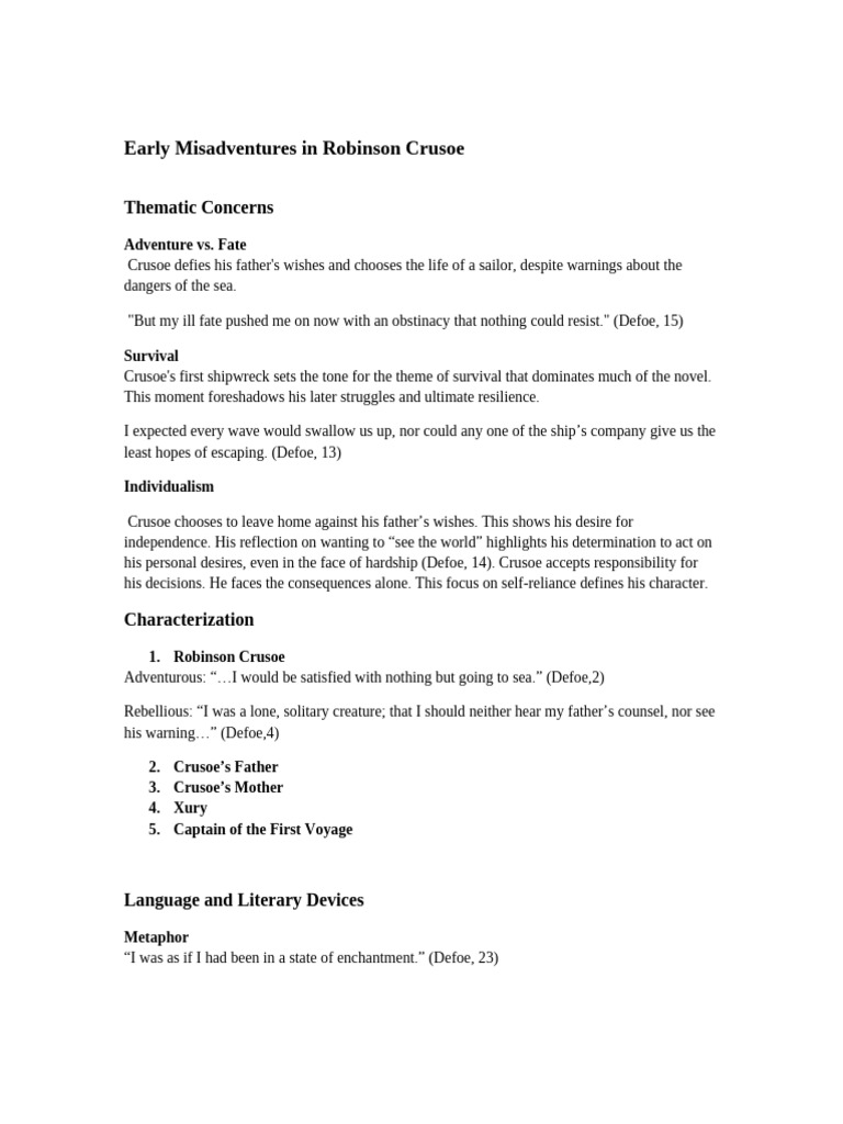Robinson Crusoe MS Word Presentation | PDF | Robinson Crusoe
