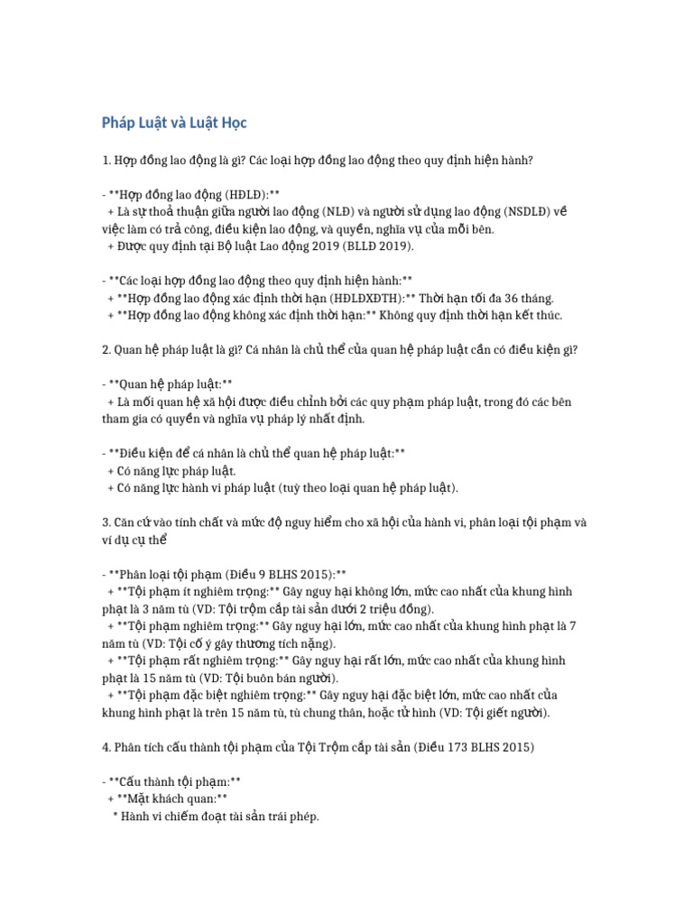 Phap Luat Va Luat Hoc Updated | PDF