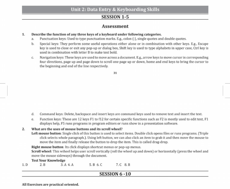 Unit 2 Data Entry & Keyboarding Skills IX | PDF