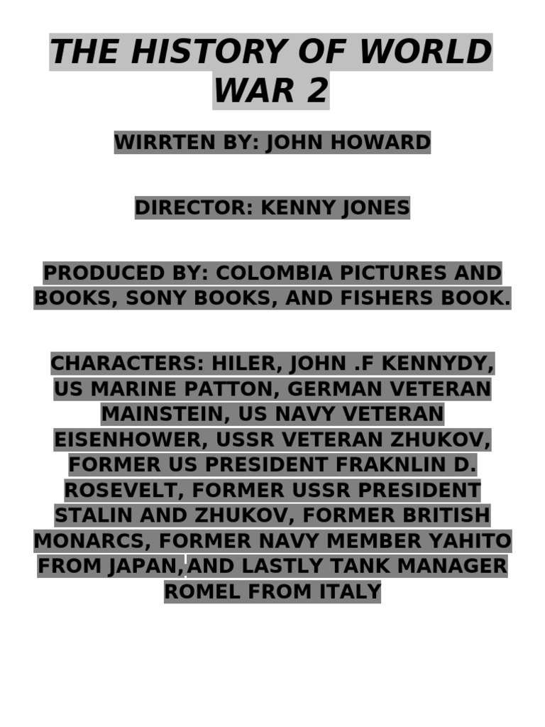 The History of World War 2 | PDF