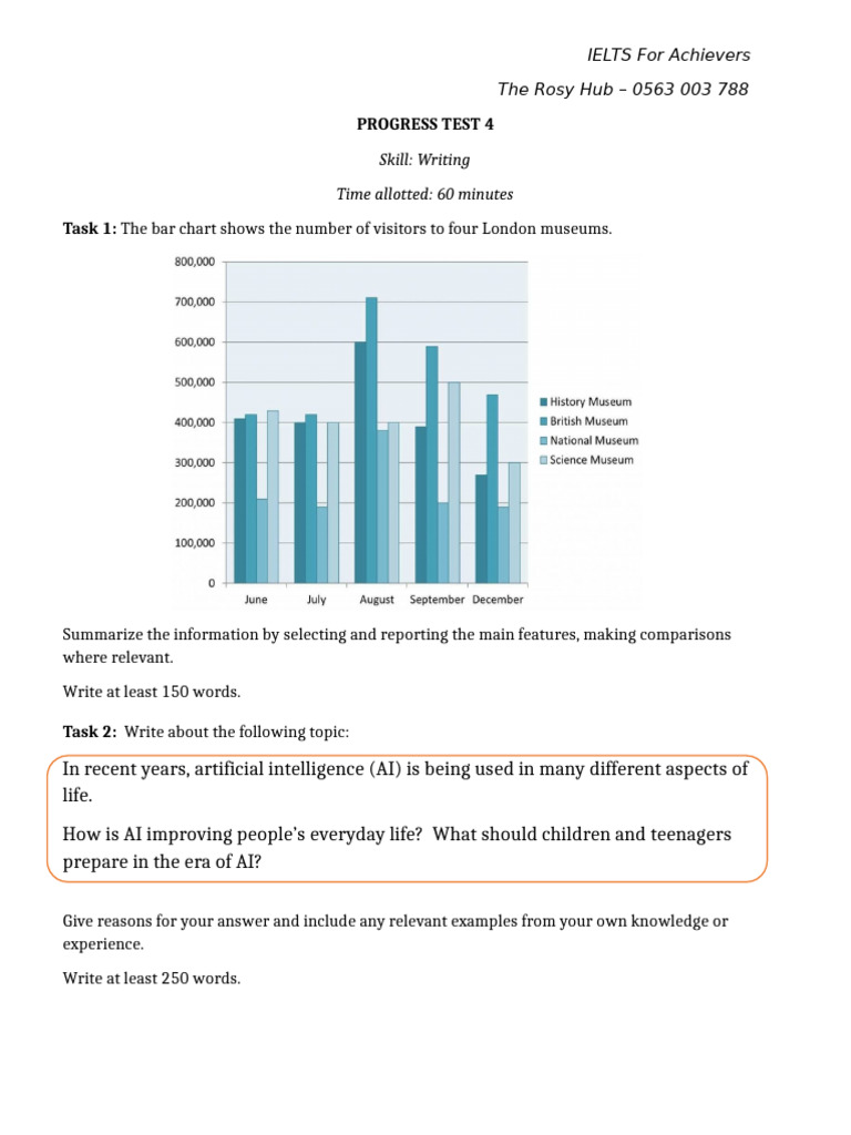 Writing Progress Test | PDF