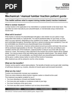 Cervical Traction Treatment Guide | PDF | Physical Therapy | Neck