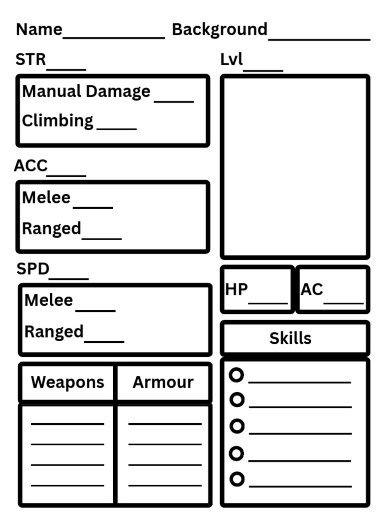 Plundering Pirates Character Sheet | PDF