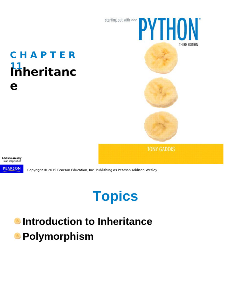 Gaddis Python 3e Chapter 11 | PDF | Inheritance (Object Oriented Programming) | Method (Computer ...