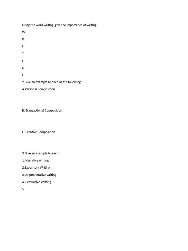Using The Word Writing | PDF