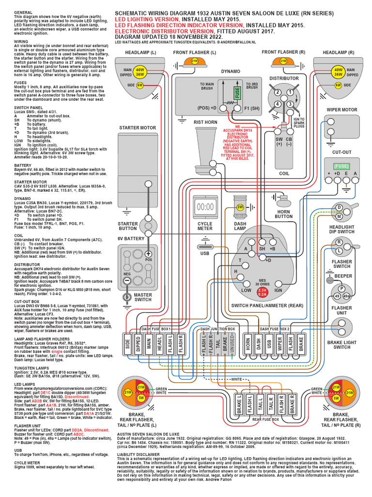 A7 RN LED Wiring 20221118A | PDF | Headlamp | Electrical Wiring