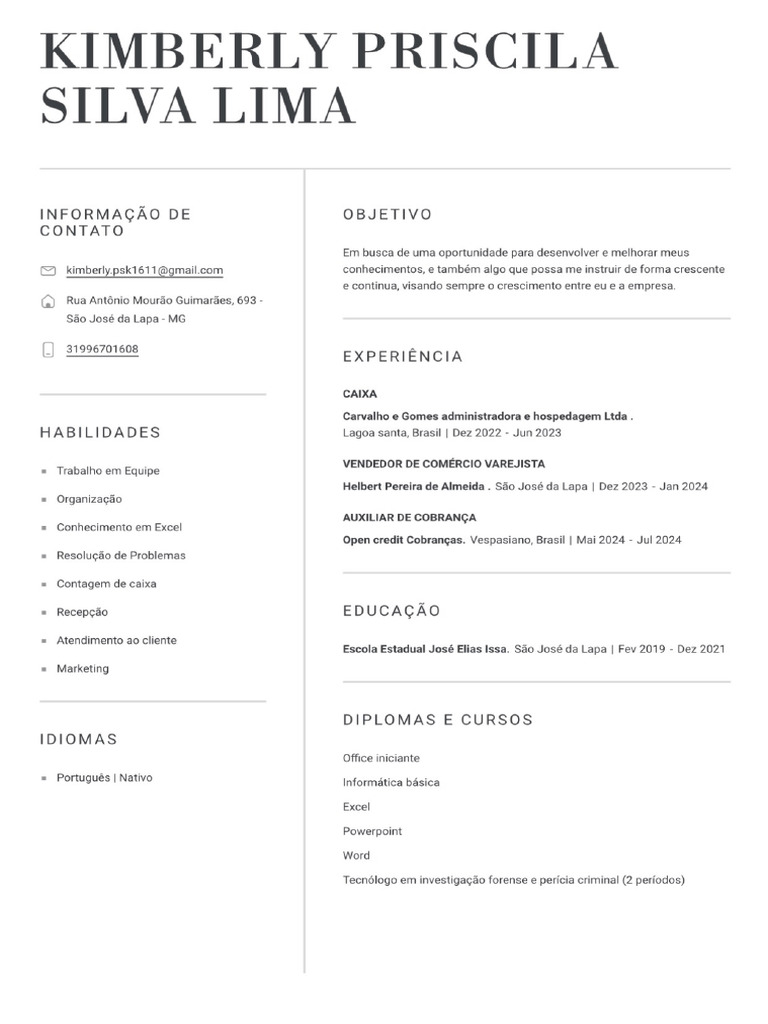 Currículo Atualizado | PDF