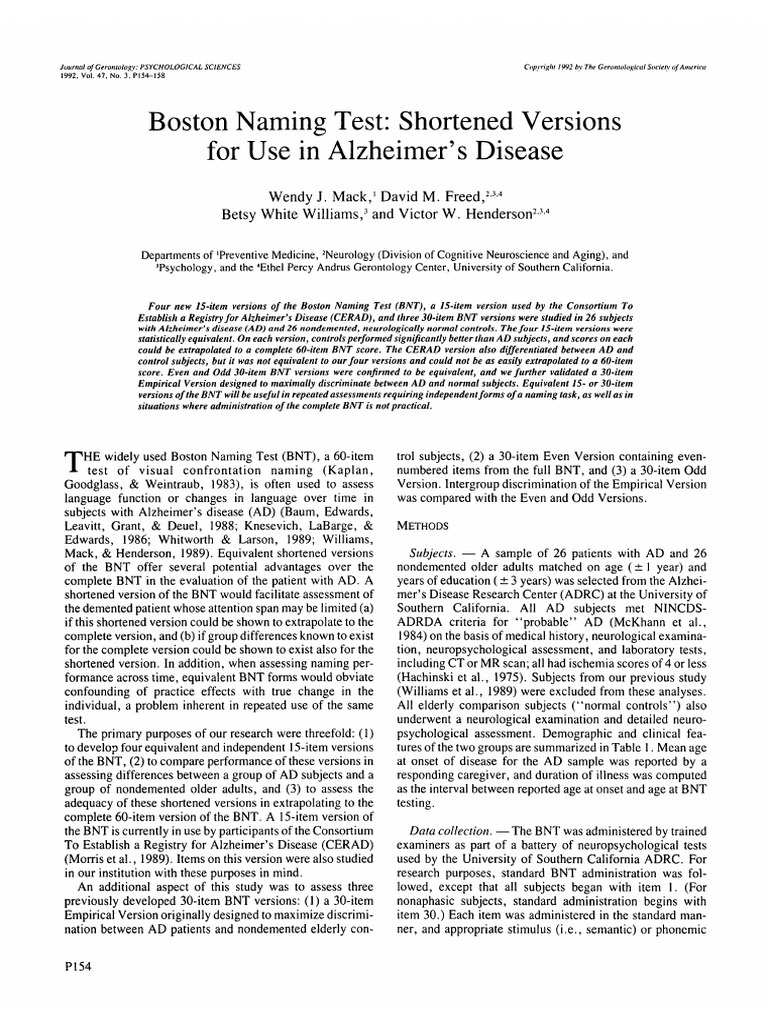 Mack 1992 | PDF | Neurology | Behavioural Sciences