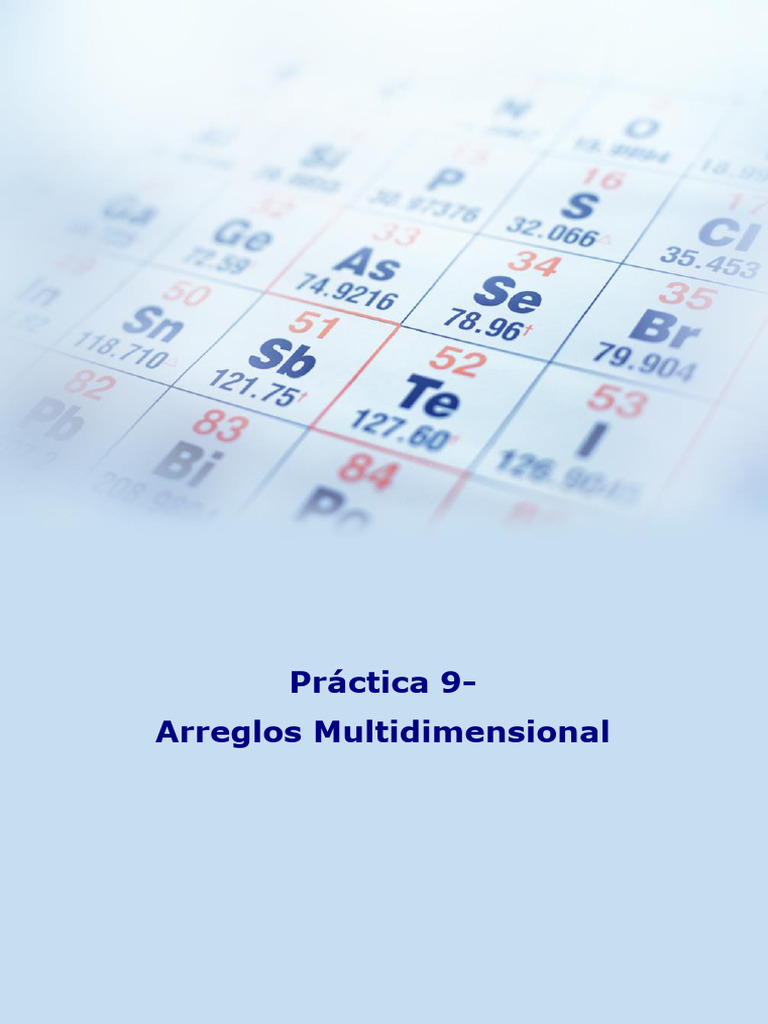 Guia Practica 9 - Arreglos Multidimensionales | PDF