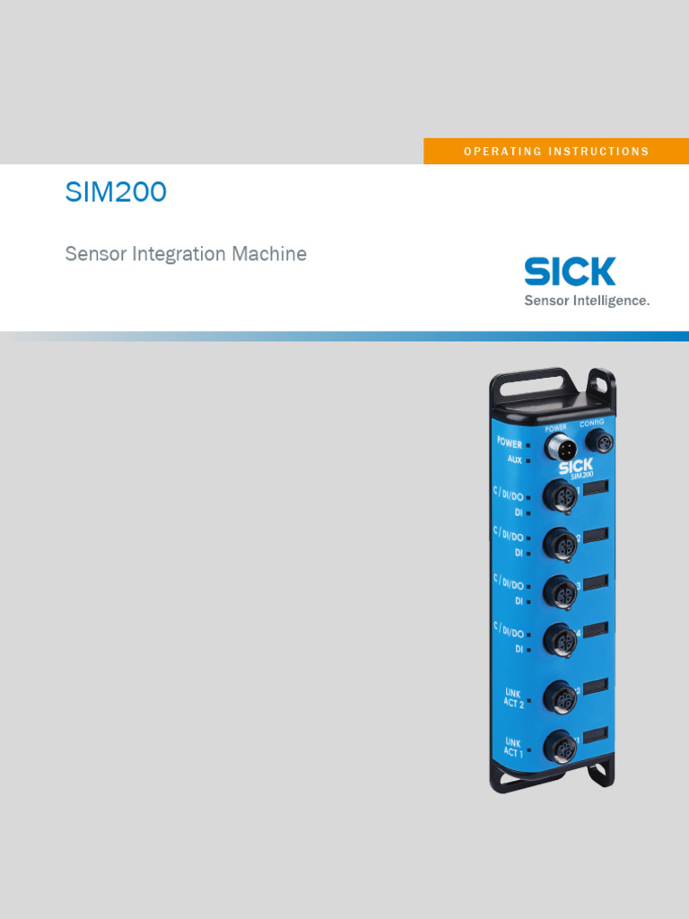 Sick - Operating - Instructions - Sim200 - en - Im0093726 | PDF ...