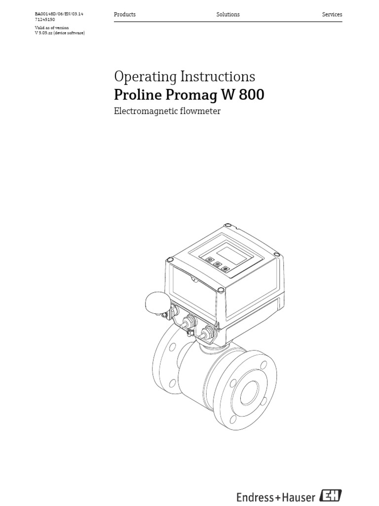 Proline Promag W 800 | PDF | Direct Current | Safety