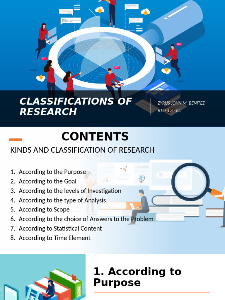 Classification of Research (Zyrus John Benitez Btled 3 Ict) | PDF ...