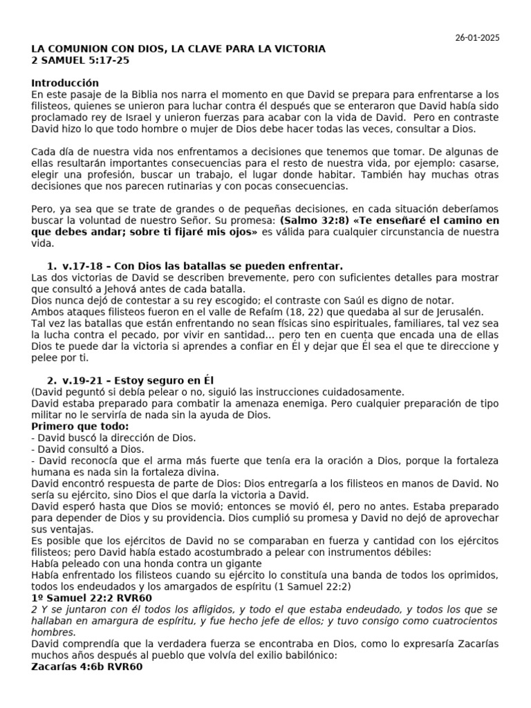La Victoria de Dios Sobre Nuestra Vida | PDF | David | Dios