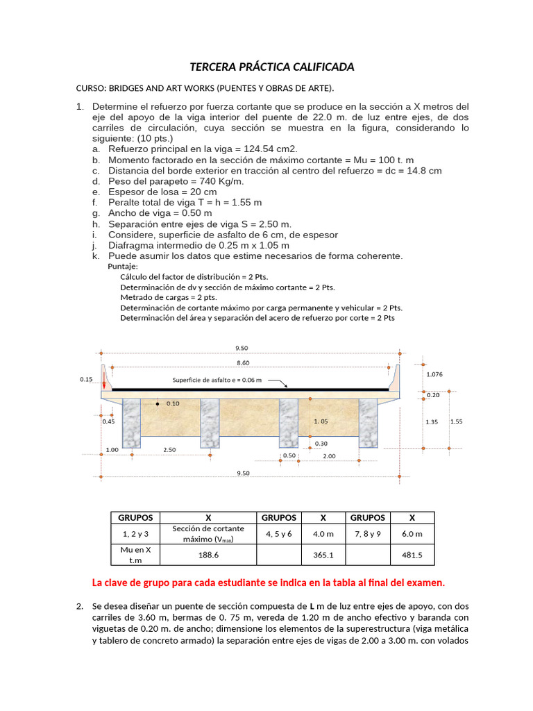 Tercerav Práctica Cal-2025-1 | PDF | Viga (Estructura) | Ingeniería mecánica