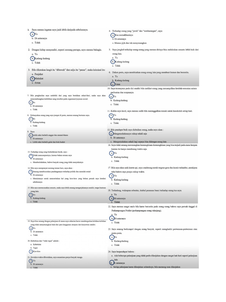 Personality Factor | PDF