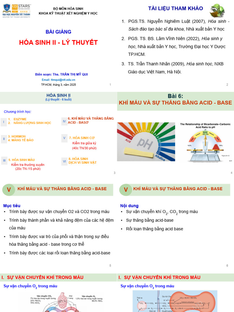 Buổi 4 - Khí Máu Và Sự Thăng Bằng Acid-Base | PDF