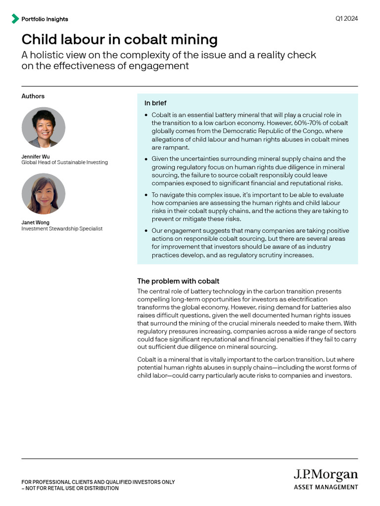 Child Labour in Cobalt Mining | PDF | Cobalt | Mining