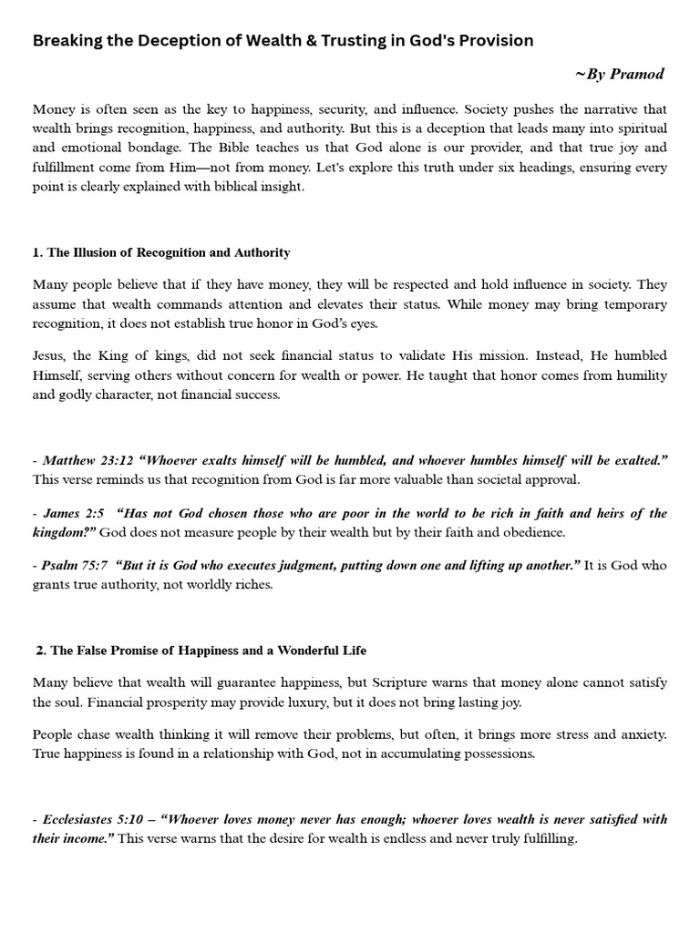 The Greatest Deception - 20250607 - 122318 - 0000 | PDF | Jesus | Faith