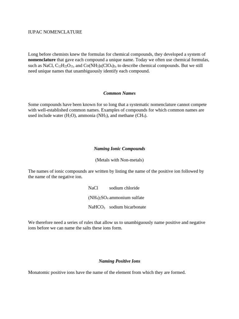 Classnotes Student 6336809460 Iupacnomenclat2-Wpsoffice | PDF | Acid ...