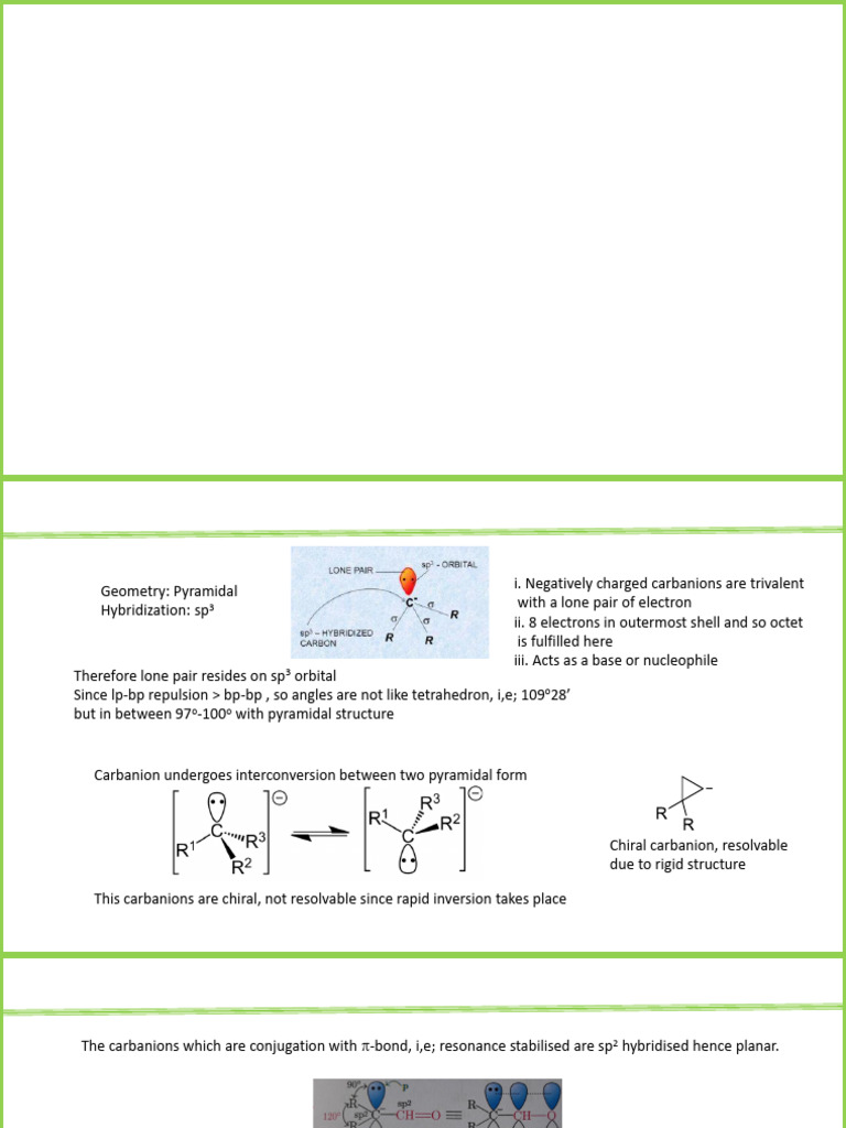 Day 4 - 5 Reactive Intermediate (Carbanion Ans Radical) | PDF | Radical ...
